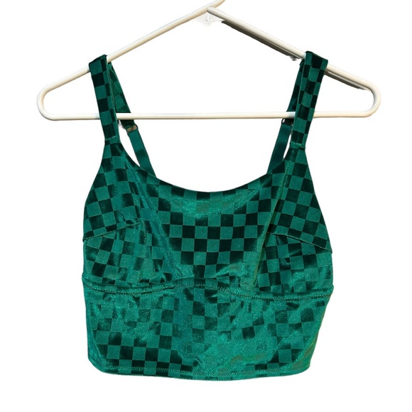 Colsie | Intimates & Sleepwear | Colsie Green Checkered Velvet Bralette ...